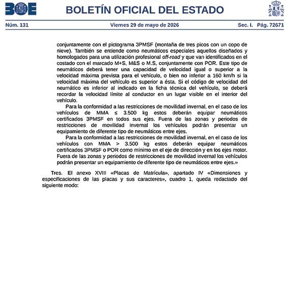 El Gobierno modifica el Reglamento General de Vehículos y el marcaje ...